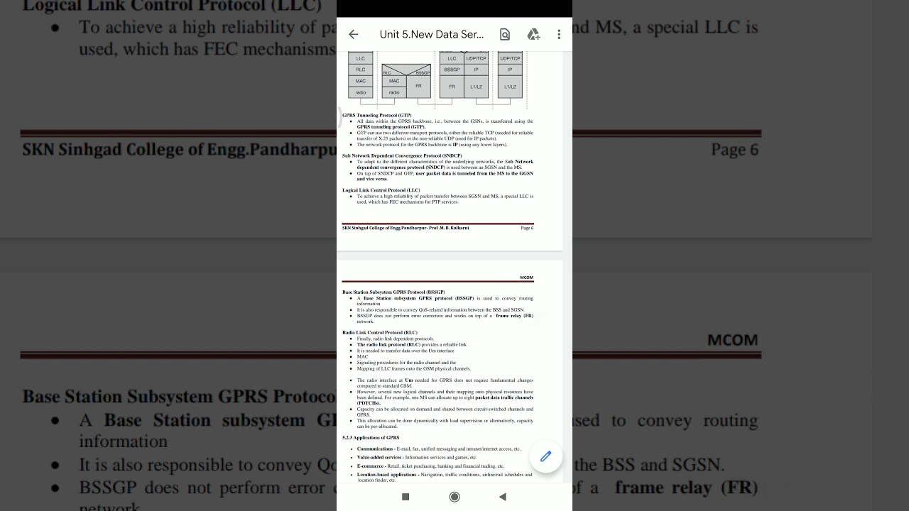Unit 5 Lecture No 6 GPRS Protocol Architecture 2 - YouTube