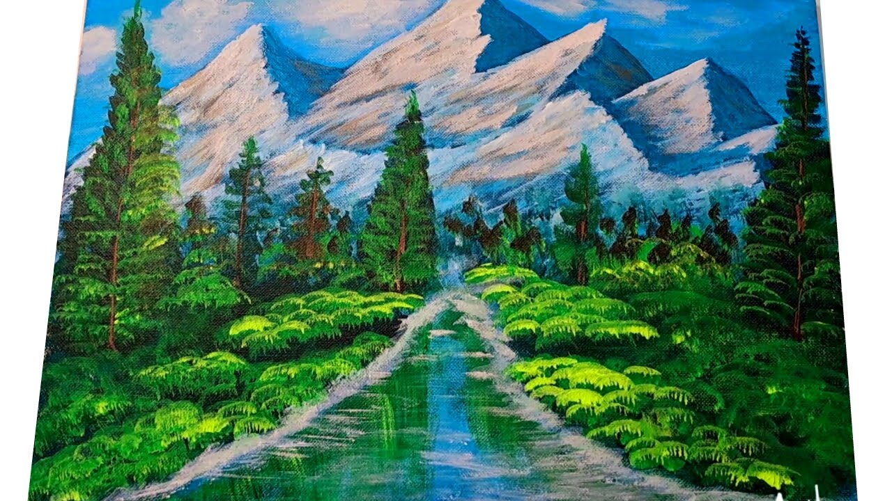 Mountain Landscape Acrylic Painting | M - YouTube