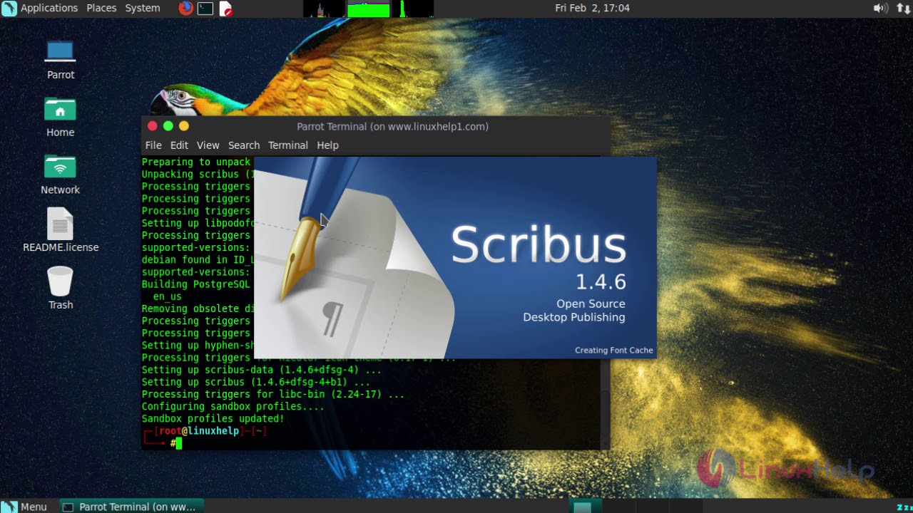 How To install Scribus on ParrotOs 3.9 - YouTube