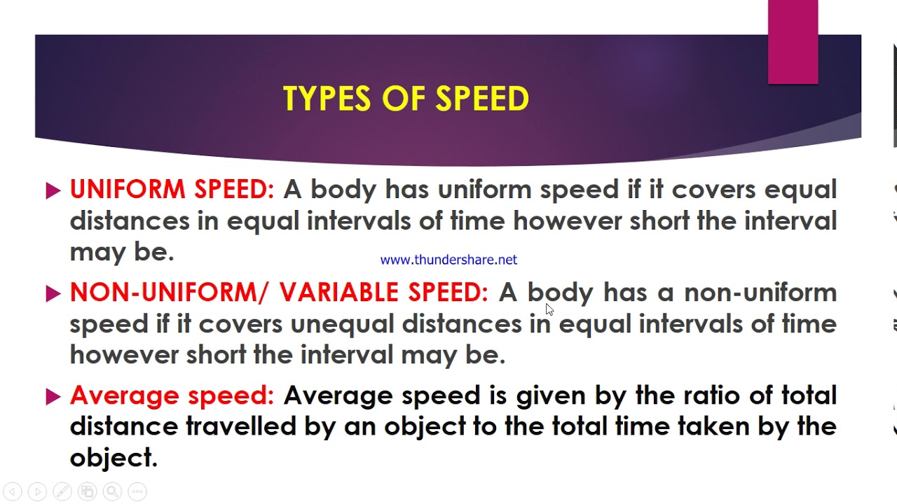 Speed and its types 9th Physics Chapter 2 Lec:05 - YouTube