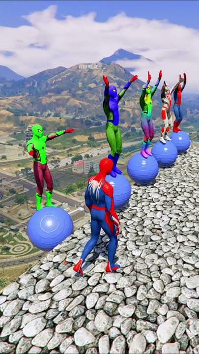 GTA 5 Epic Water Ragdolls | Spider- Man Vs Hulk And Thanos Jump/ Fails ...