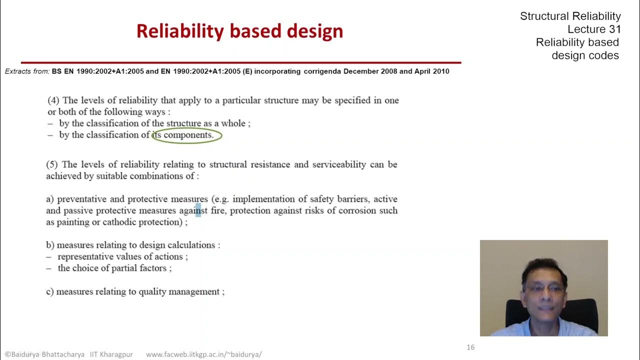 STRUCTURAL RELIABILITY Lecture 31 module 06: Reliability Based Design - YouTube
