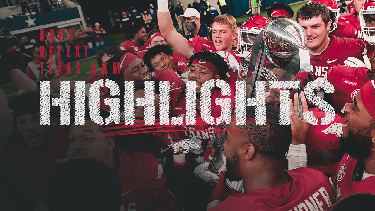Razorback Football: Highlights, Hogs Defeat #7 Texas A&M - YouTube