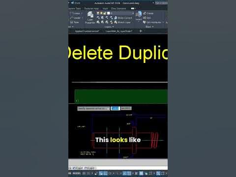 Delete duplicate lines and objects in your AutoCAD drawing #architecture #construction #autocad ...