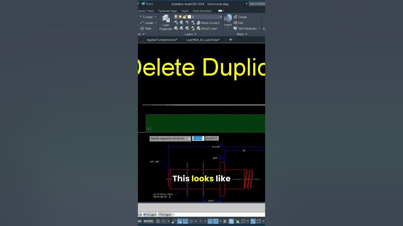 Delete Duplicate Lines And Objects In Your Autocad Drawing Architecture Construction Autocad