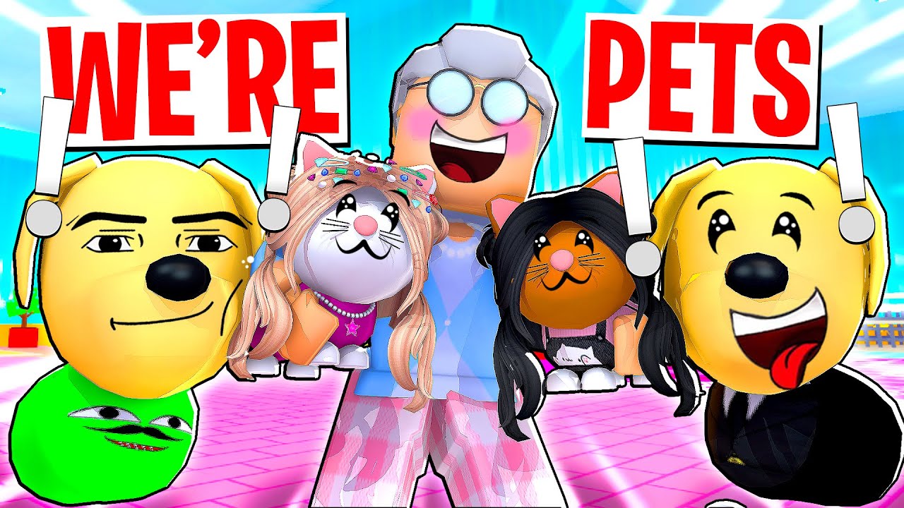 WE TURNED INTO PETS... | Roblox funny Moments - YouTube
