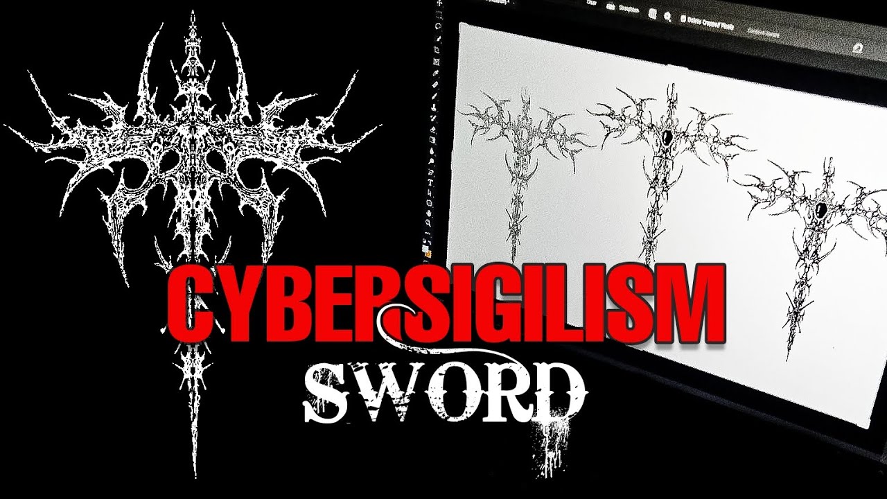 How to draw CYBER SIGILISM SWORD - YouTube