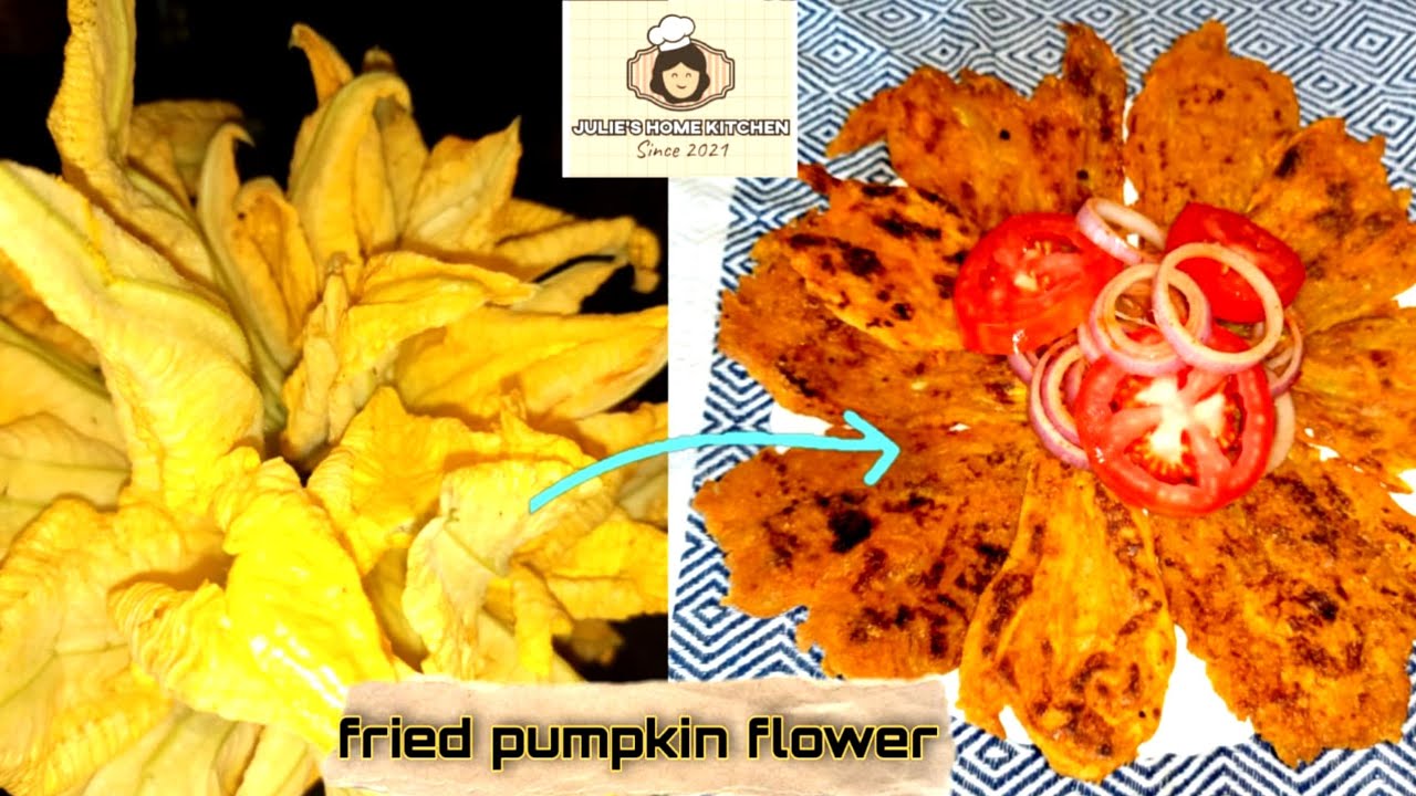 Pumpkin Flower Pakoda 😋|| Crispy Snack recipe 🔥 || JULIE'S HOME KITCHEN ...