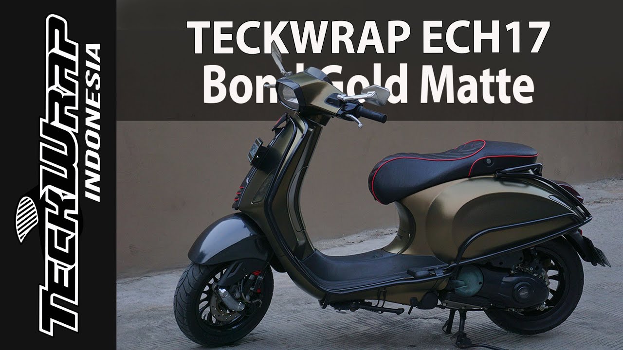 Wrapping Vespa Sprint dengan TeckWrap ECH17 Bond Gold Matte Metallic x ...