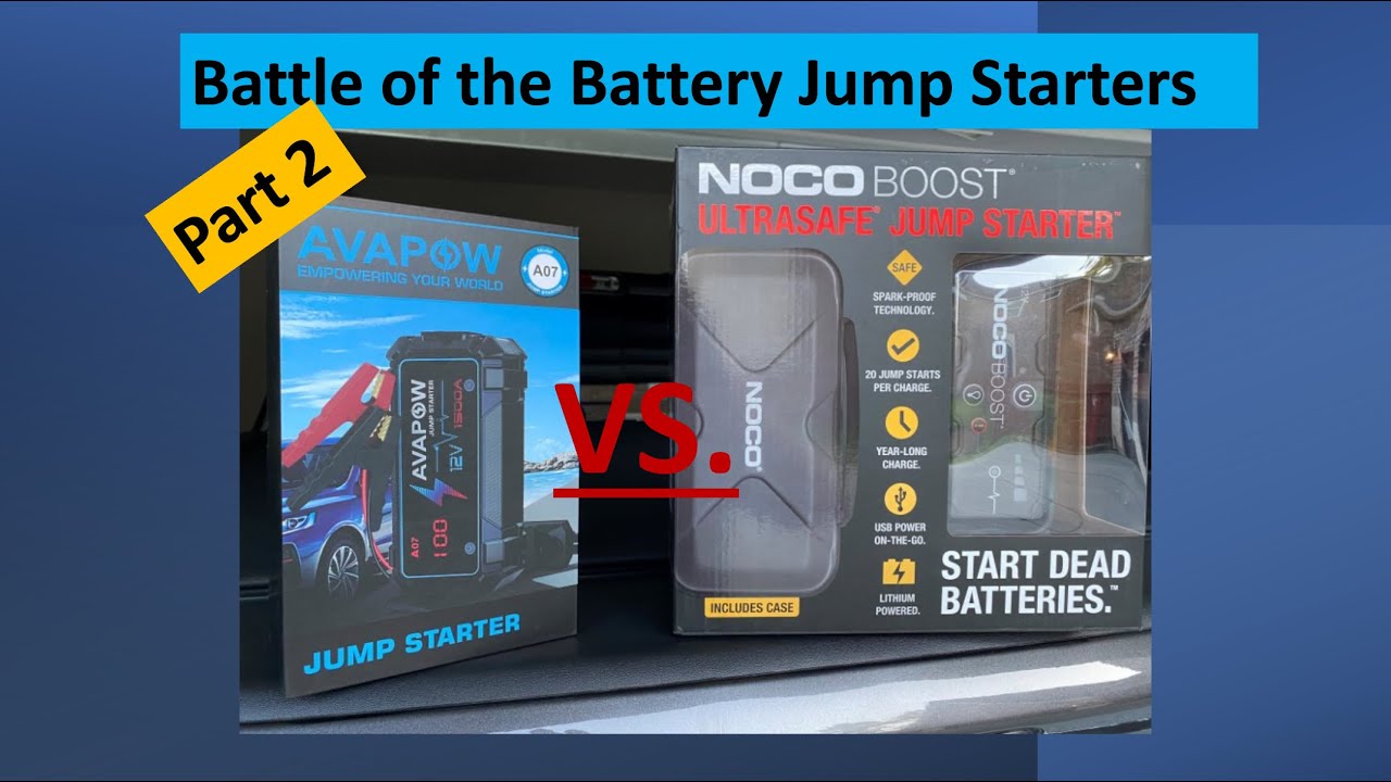 Battle of the Battery Jump Starters - Part 2 - AVAPOW A07 - YouTube