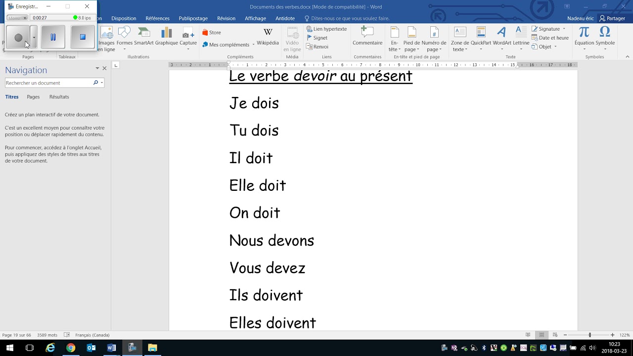 Verbe devoir - YouTube