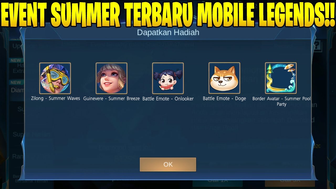 EVENT TERBARU SUMMER POOL PARTY, SKIN SUMMER, BATTLE EMOTE LIMITED ...