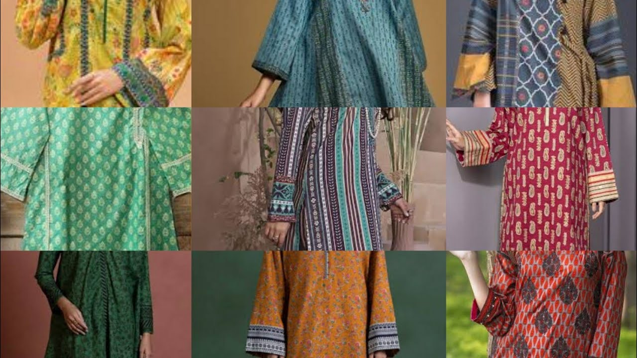 new year k new printed khadar kurte design / - YouTube