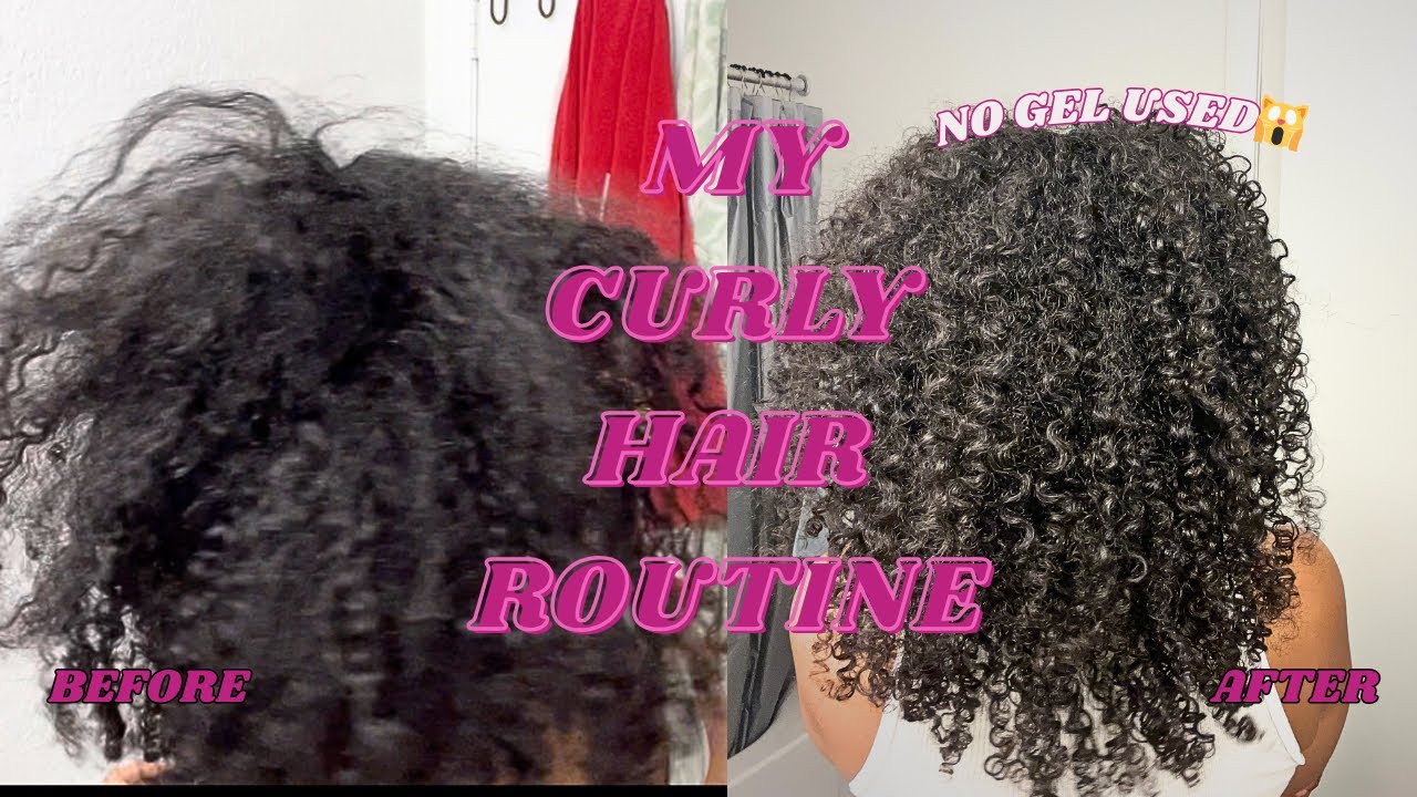MY WASH N’ GO CURLY HAIR ROUTINE ( QUICK & EASY NO GEL!)💆🏽‍♀️ - YouTube