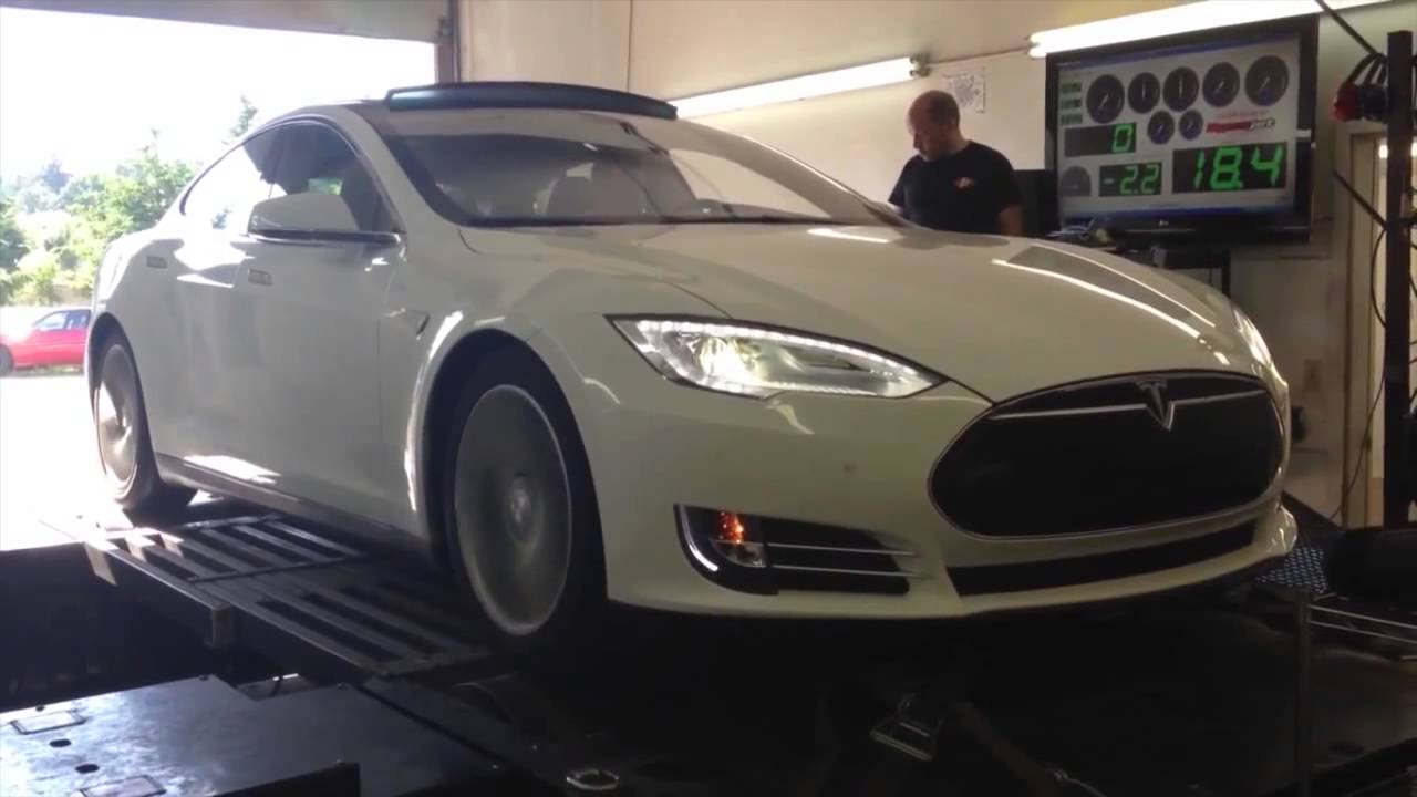 Electric Car - 263hp Tesla-S Dyno - English Racing - YouTube