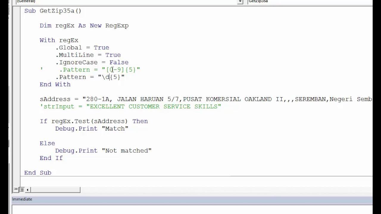 RegEx Lesson 35 Extract Zip Code from Malaysia Address - YouTube
