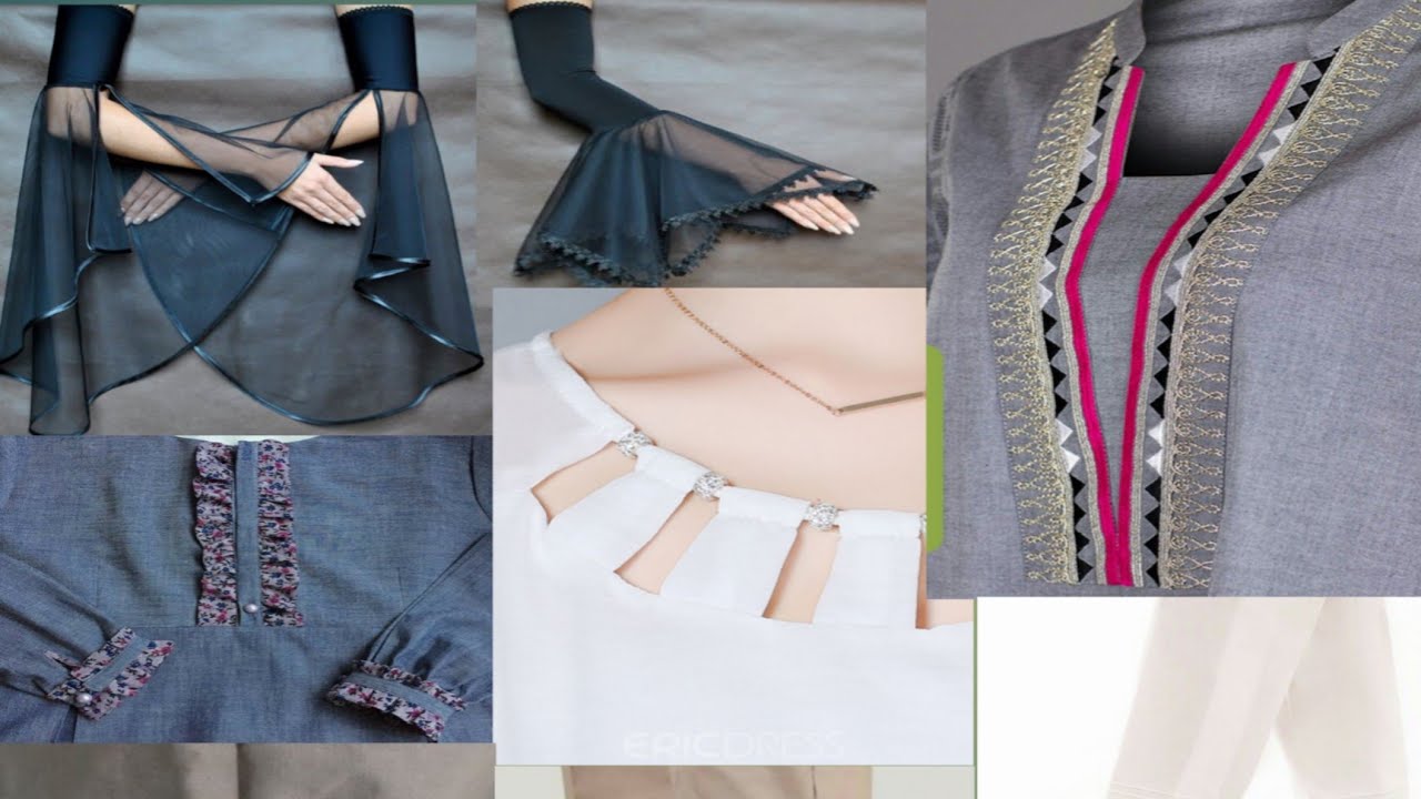 New Simple & Easy Neck, Bazu and Trousers Style | Designs - YouTube