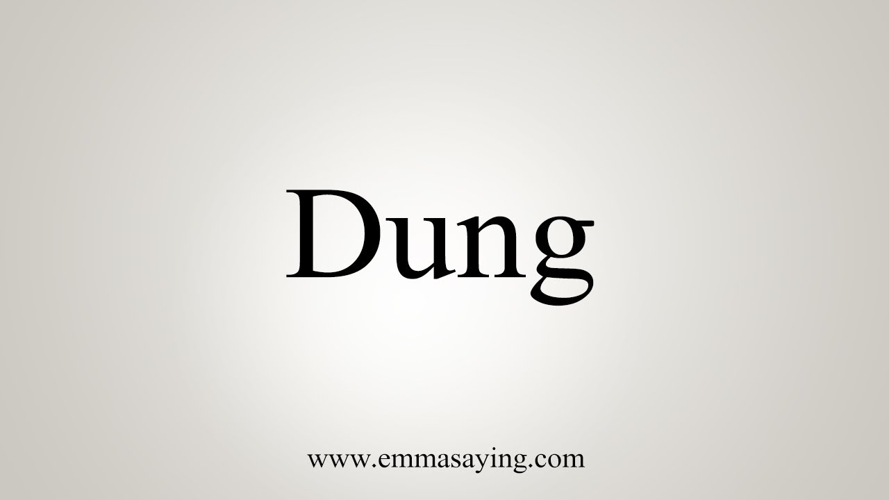 How To Say Dung - YouTube