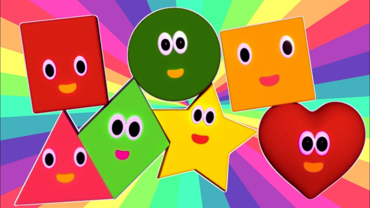 The Shapes Song for Toddlers| Triangle Rectangle Song| We are Shapes ...