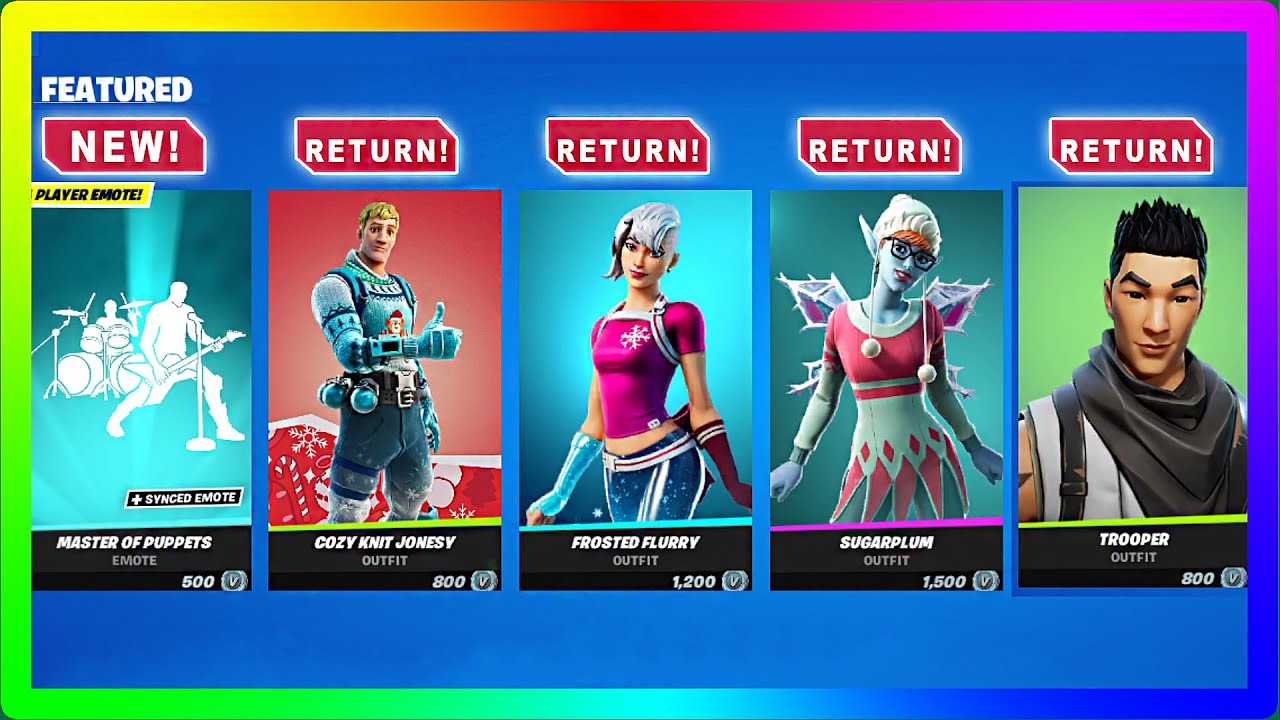 *NEW/RETURN* Master of Puppets, Cozy Knit Jonesy, #Trooper! 🎅 (Fortnite ...