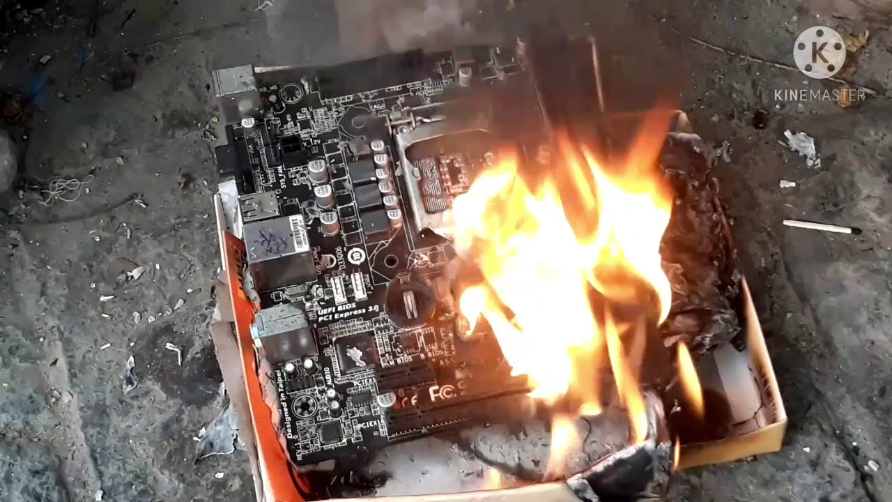 Motherboard On fire - YouTube