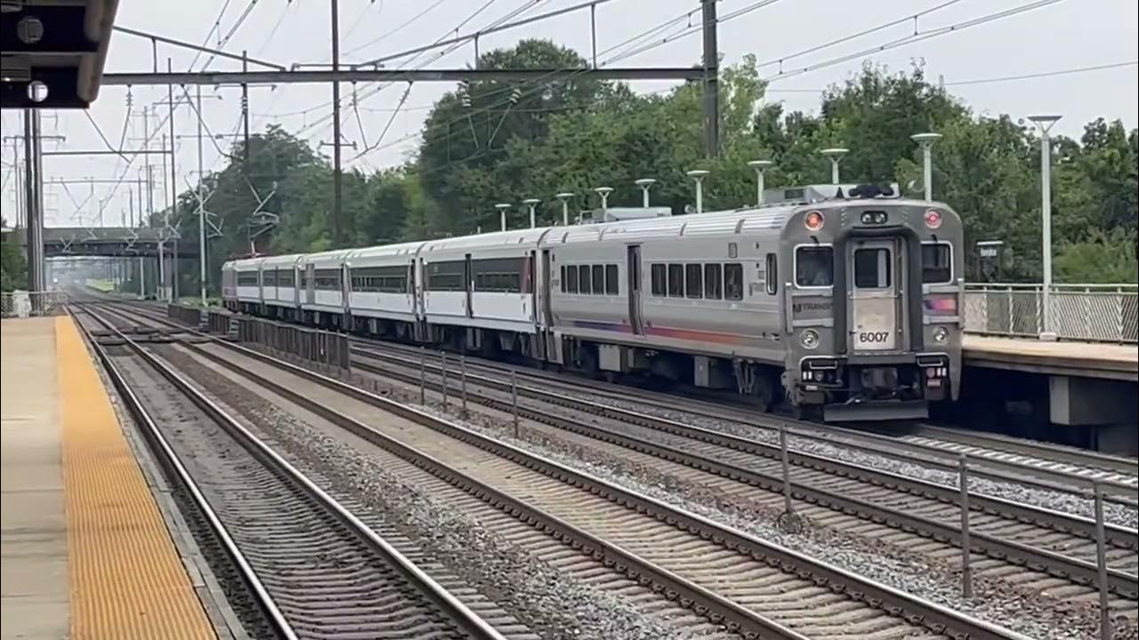 NJ Transit Northeast Corridor Local Train #3837 to Trenton departing Hamilton w/Comets - YouTube