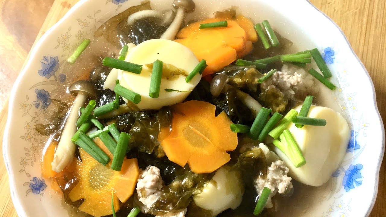 Seasoning Laver Soup | ស្ងោសារាយសាច់ជ្រូក - YouTube