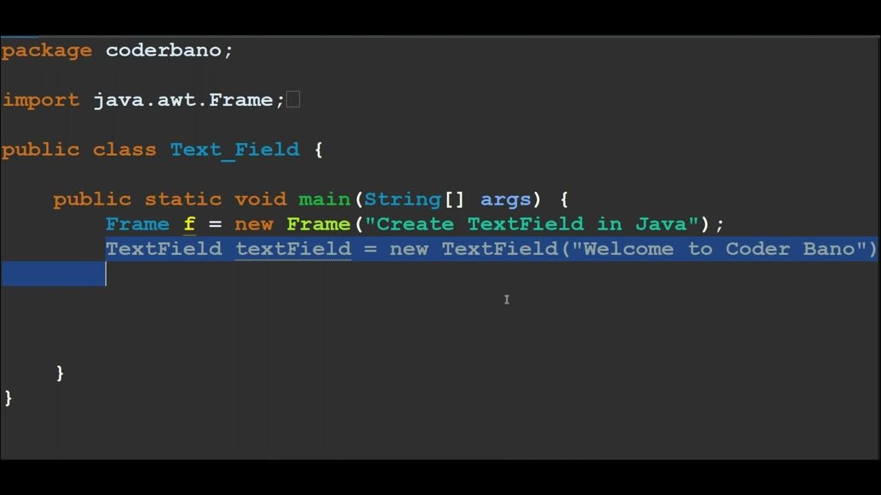 Java textfield - YouTube