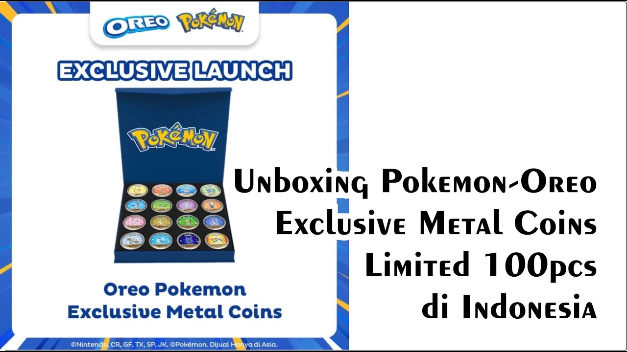 Unboxing Pokemon Oreo Metal Coins Limited 100pcs - YouTube