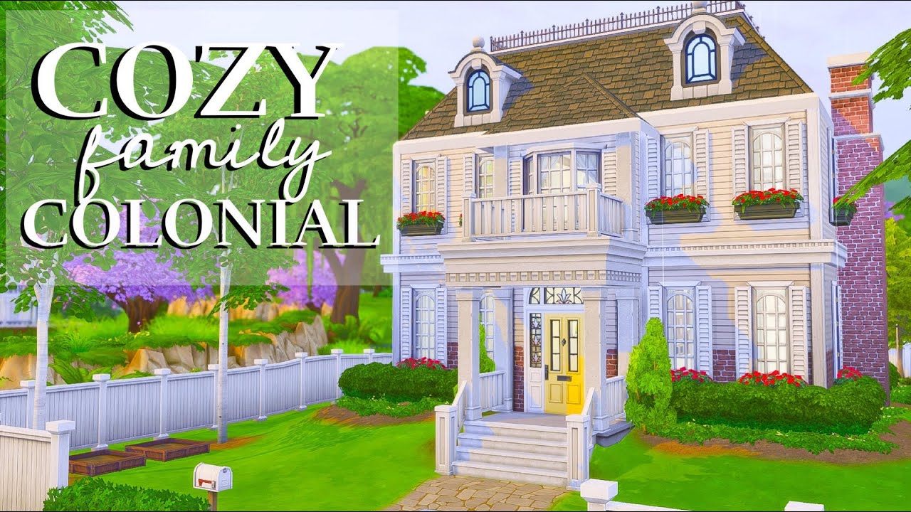 Cozy Family Colonial 🌼 // Sims 4 Speed Build - YouTube