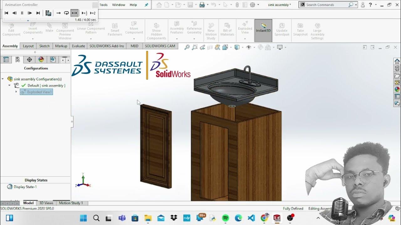 🔧 SolidWorks Tutorial: Kitchen Sink Assembly 🏡 - YouTube
