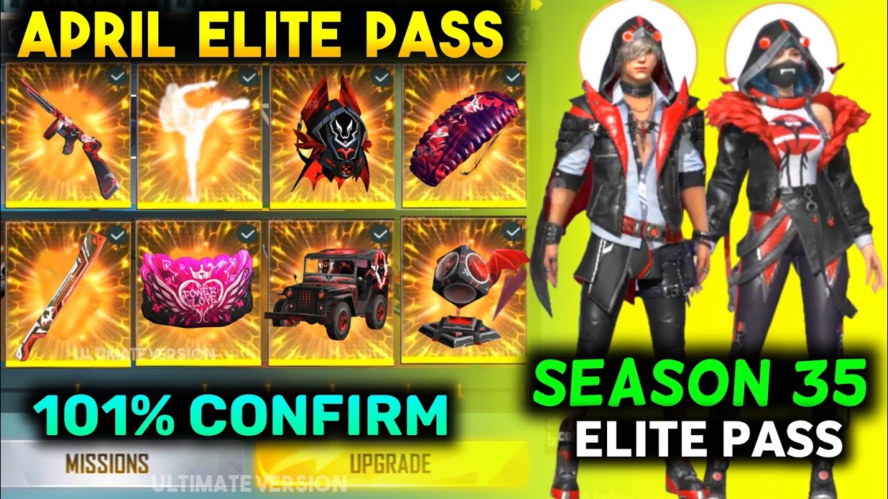 ELITE PASS SEASON 35 FREE FIRE || FREE FIRE NEXT ELITE PASS APRIL 2021 ...