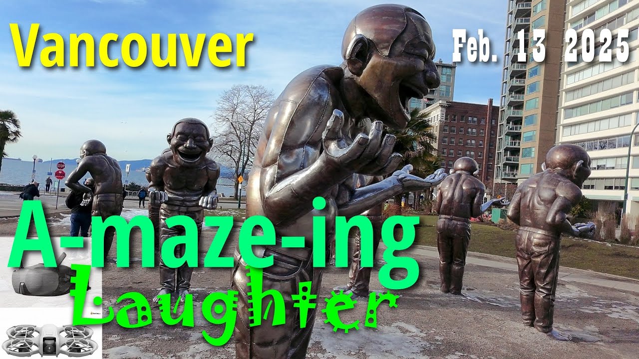 A-Maze-Ing Laughter Artwork at English Bay, Vancouver - YouTube