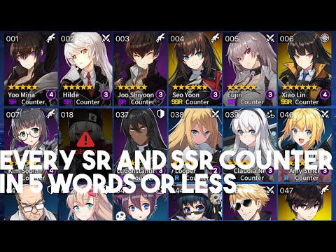 Every SR and SSR Counter in 5 Words or Less | COUNTER:SIDE SEA - YouTube