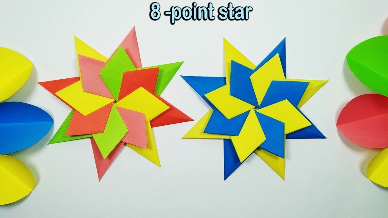 How to Make Origami Star with Color Paper | DIY Paper Stars - YouTube
