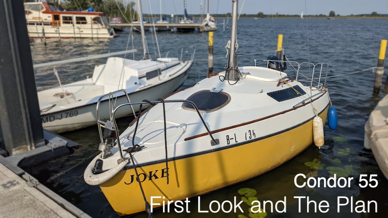 #1 First Look at my new (old) small sailboat - Condor 55 - YouTube