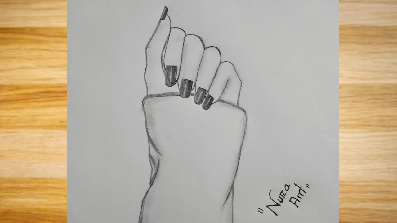 How to draw a Hand|| Easy Drawing for Beginners|| Step by Step hand ...