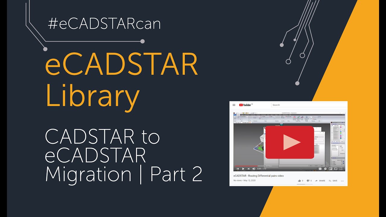 Migrate CADSTAR designs to #eCADSTAR #PCB - Part 2 - YouTube