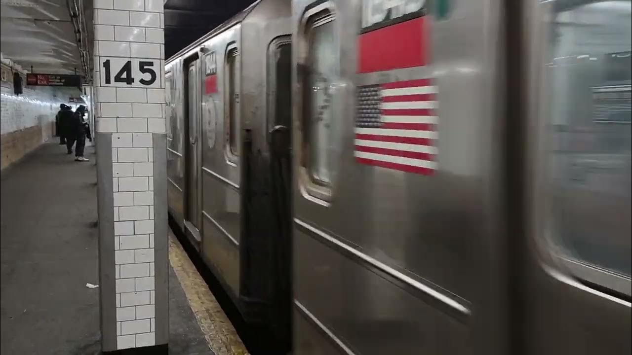 MTA NYCT Subway: South Ferry Bound Bombardier R62A (1) Train Entering 145th Street - YouTube