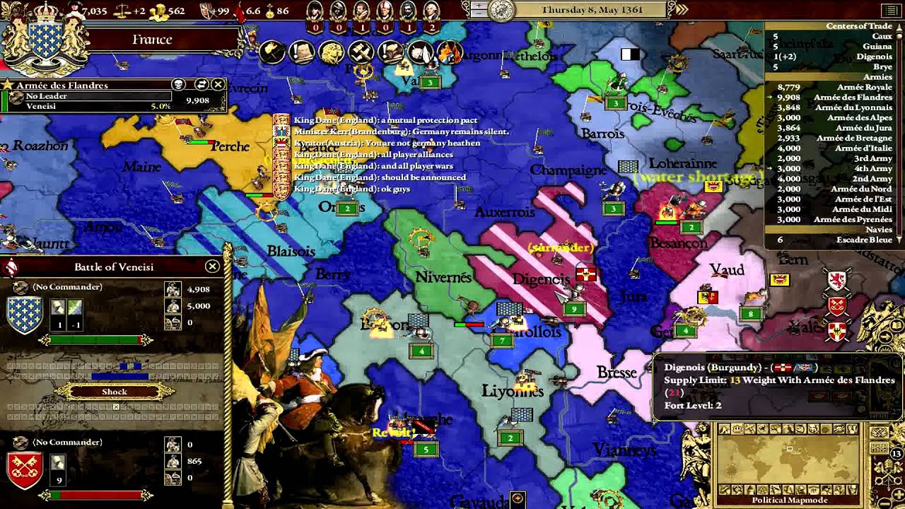 Let's Play Eu3 MP Divine Wind + MEIOU (1356-1368). part (5/10) - YouTube