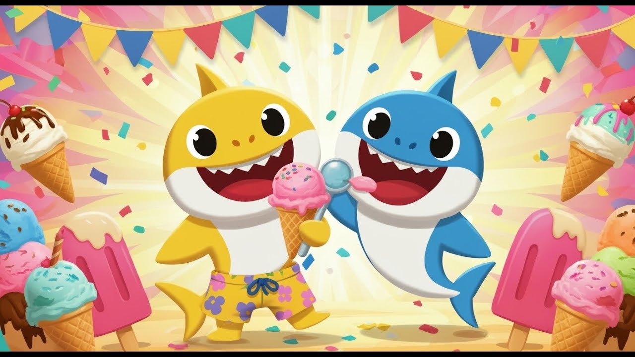 Baby Shark & RAINBOW Friends: Ice Cream Party Fun! - YouTube