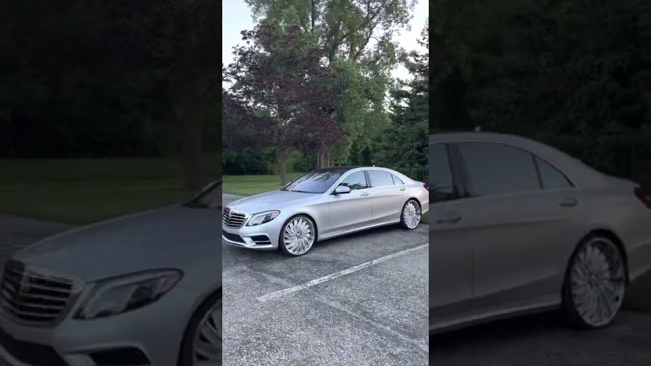 Mercedes S550 on 24 inch Ruccis - YouTube