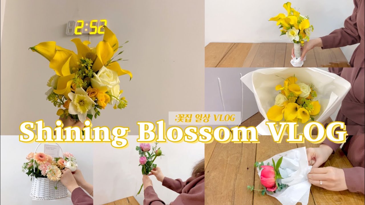 Engflorist Vlog 촬영 부케 세트 만들고🌼반전 용돈 꽃바구니 만들고💸작약 꽃다발 만드는 플로리스트의 바쁜 하루〰️