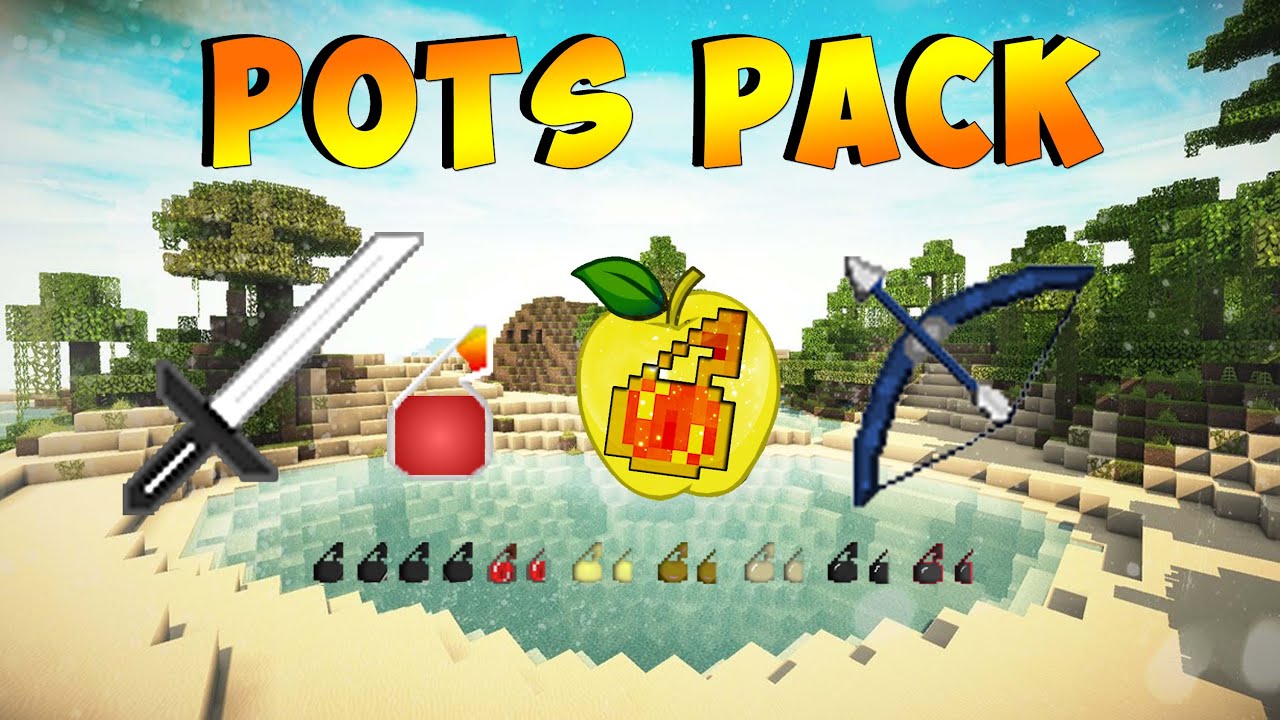 Minecraft PvP Pots Ressource Pack - Customs Sounds/Swords/Low Fire ...