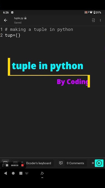 Tuple In Pythonprogramming Shorts Youtube Python Tuple Youtube 
