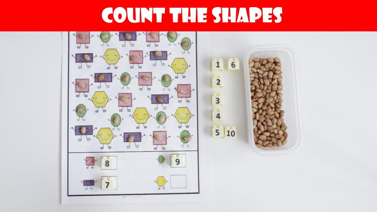 Math Activity for kids - Counting and Matching Shapes - YouTube