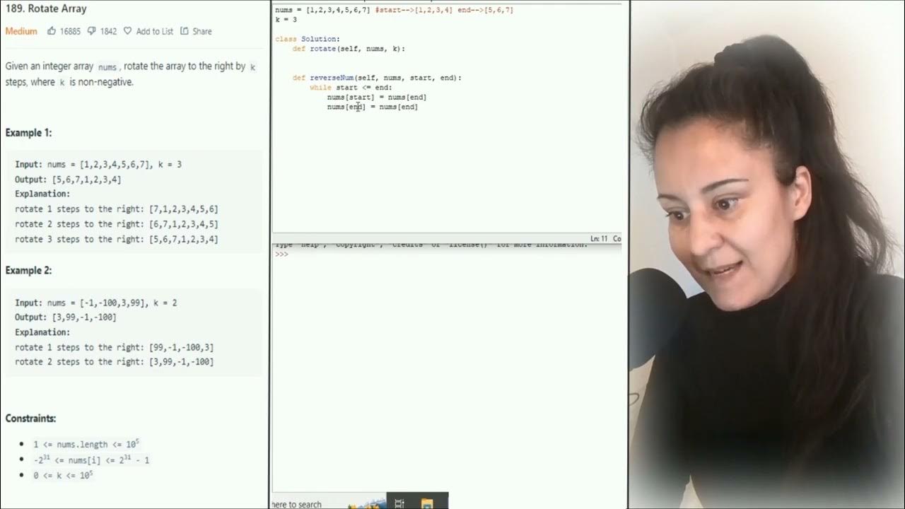 Array Leetcode Rotate Array Youtube