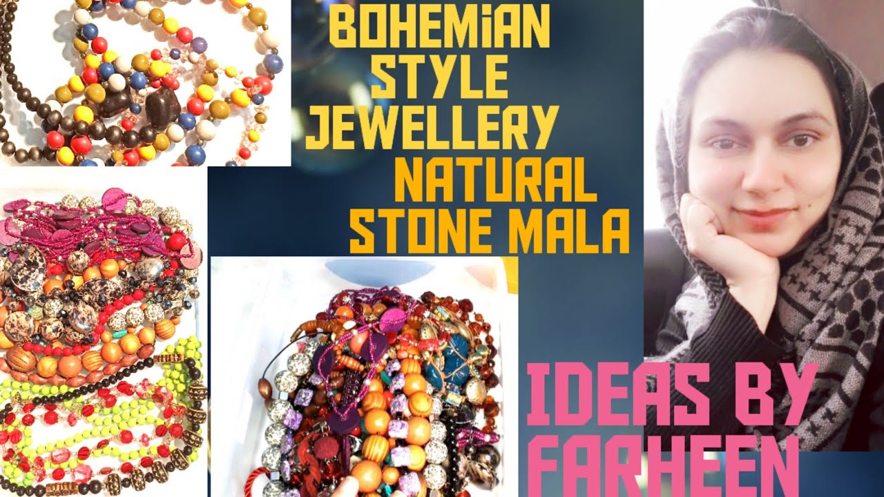 Beaded Mala Collection/ Bohemian Style Jewellery/ Natural Stone Mala ...