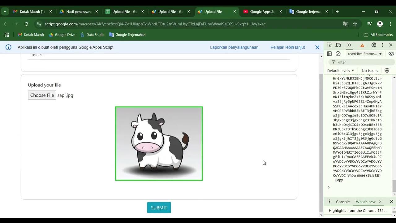 Google Apps Script - Upload File from Google Sheet Use Button - Convert To WebApp HTML - YouTube