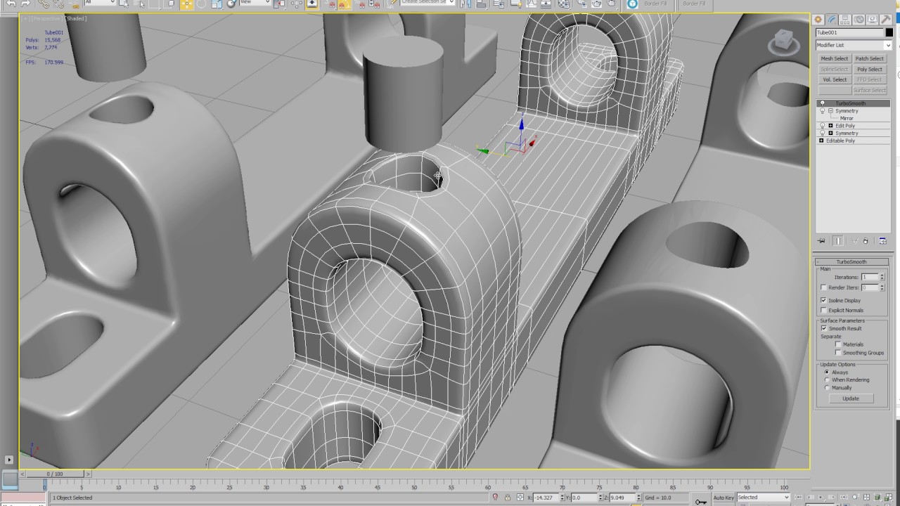 cad model retopo with zremesher - zbrush and 3ds max - YouTube